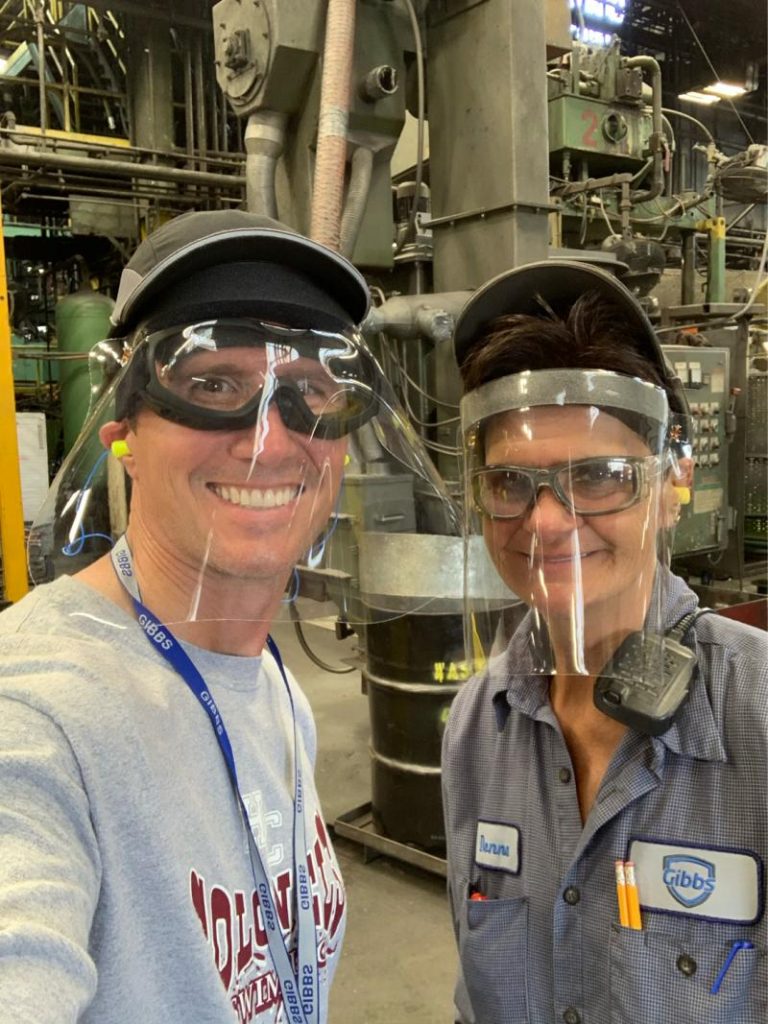 Gibbs President & CEO, Greg Risch, learns the ropes of casting - Gibbs